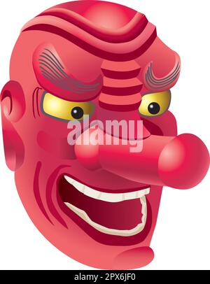 Tengu face mask, vector illustration Stock Vector Image & Art - Alamy