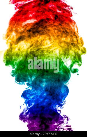 Rising water vapor in rainbow colors Stock Photo - Alamy