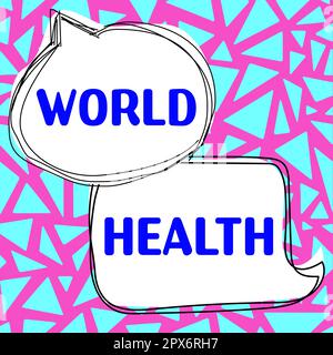 Text showing inspiration World Health. Business showcase World day of ...
