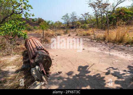 Naka cave giant snake scale stone. in the Phu Langka national park ...