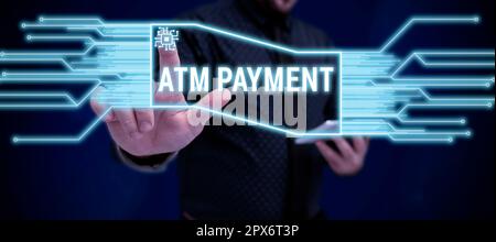 Conceptual display Atm Payment, Business overview Cashless Payment made ...