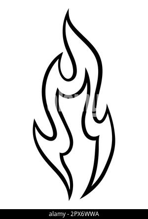 Illustration of stylized fire. Decorative element for design Stock ...