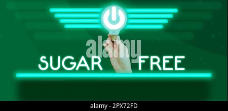Conceptual display Sugar Free, Word for containing an artificial ...