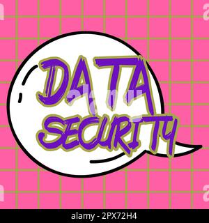 Sign displaying Data Security, Business approach Confidentiality Disk Encryption Backups ...