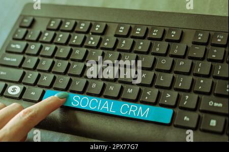 Text sign showing Crm Customer Relationship Management. Conceptual ...