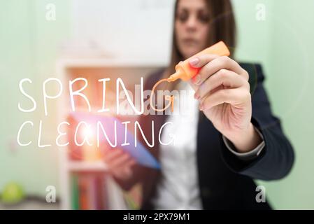 Conceptual caption Spring Cleaning. Word Written on practice of ...