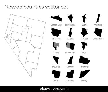 Nevada map. Borders of Nevada for your infographic. Vector US state ...