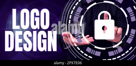 Text caption presenting Logo Design, Word Written on a graphic ...