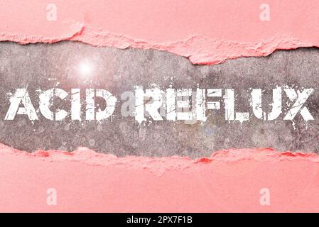 Handwriting text Acid Reflux. Business overview Condition where acid ...