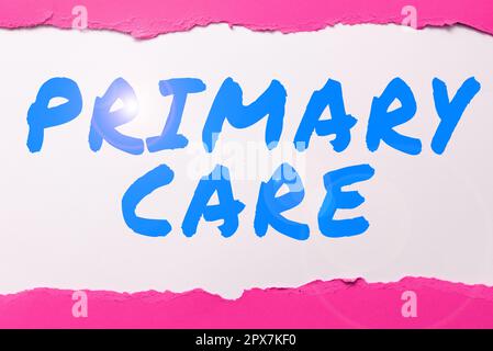 Handwriting text Primary Care, Internet Concept health care provided by ...