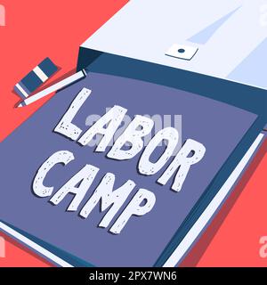 Conceptual caption Labor Camp. Conceptual photo a penal colony where ...