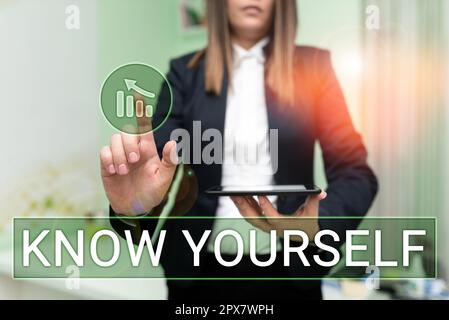 Conceptual caption Know Yourself, Concept meaning Find You ...