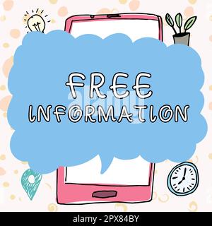 Text caption presenting Free Information. Conceptual photo knowledge ...