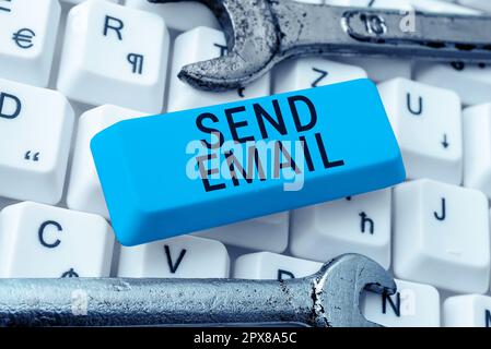 Text sign showing Send Marketing Email. Conceptual photo targeting of ...