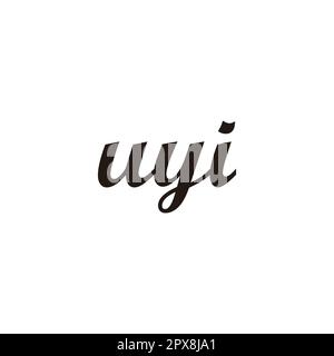 Letter ui connect geometric symbol simple logo vector Stock Vector ...