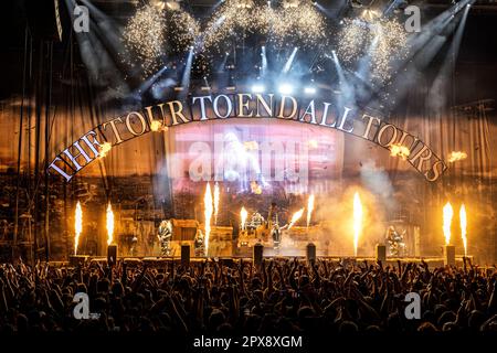 Oslo, Norway. 29th, April 2023. The Swedish heavy metal band Sabaton ...