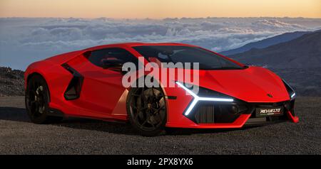 Lamborghini Revuelto is the first electrified "Lambo Stock Photo - Alamy