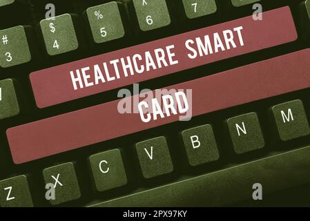 Text caption presenting Healthcare Smart Card. Concept meaning A card ...