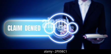 Conceptual display Claim Denied, Business idea Requested reimbursement ...