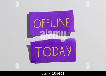 Conceptual caption Offline. Business idea Not having directly connected ...
