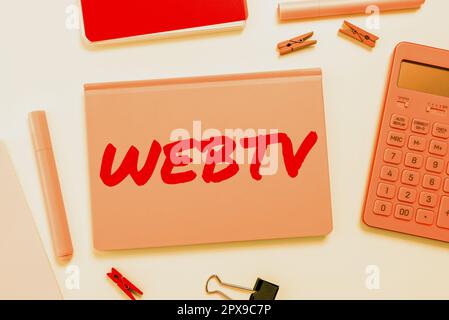 Text sign showing Webtv. Conceptual photo Internet transmission ...