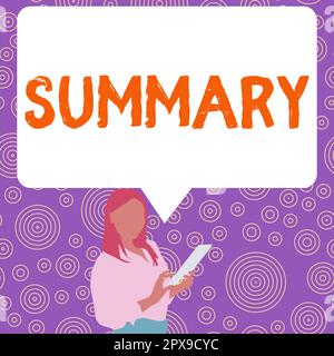 Text caption presenting Summary, Business overview Brief Statement ...