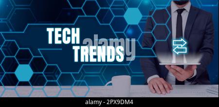 Conceptual display Tech Trends, Business idea technology that is ...