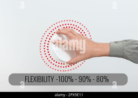 Writing displaying text Flexibility 100 90 80 , Word Written on How ...