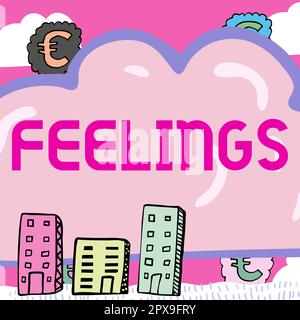 Handwriting text Feelings. Conceptual photo causing happy positive ...