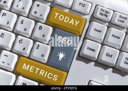 Writing displaying text Seo Metrics. Conceptual photo measure the ...