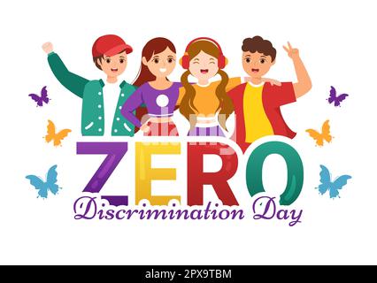 Zero Discrimination Day Illustration with Different People and ...