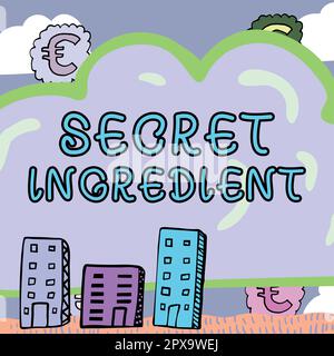 Writing displaying text Secret Ingredient. Business concept special ...