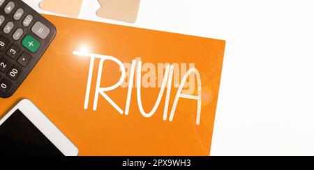 Conceptual display Trivia, Word Written on details considerations ...