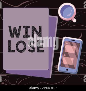 Writing displaying text Win Lose. Business concept Compare ...