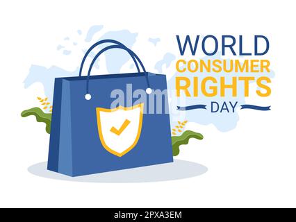 World Consumer Rights Day Illustration Flat Cartoon Hand Drawn ...