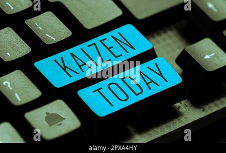Conceptual display Kaizen. Conceptual photo a Japanese business ...