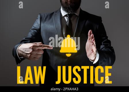 Writing displaying text Law Justice. Business concept a scheme or ...