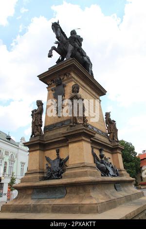 statue of George of Podiebrad (King of Bohemia Stock Photo - Alamy
