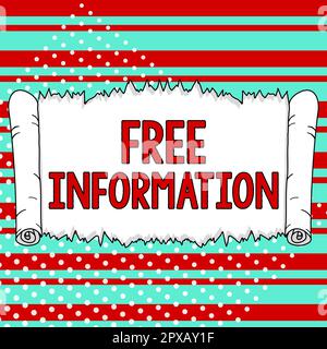 Inspiration showing sign Free Information. Business showcase knowledge ...