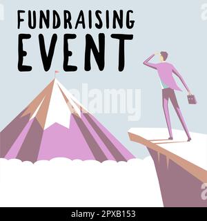 Writing displaying text Fundraising Event. Business concept campaign ...