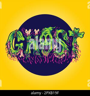 Lettering dripping word Slime. Vector illustration isolated on white ...