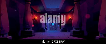 Ancient Egypt palace, castle or pyramid interior. Old pharaoh tomb ...