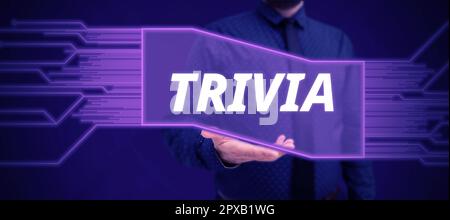 Conceptual display Trivia. Business showcase details considerations ...