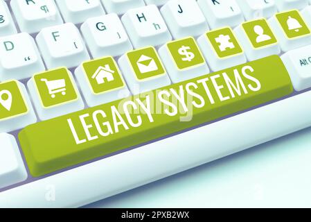 Conceptual display Legacy Systems, Business concept old method ...
