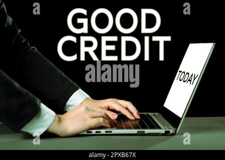 Conceptual caption Good Credit. Business overview borrower has a ...