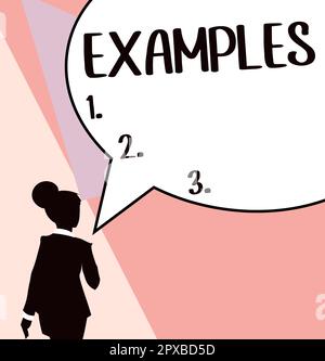 Text caption presenting Examples. Word Written on photo Sample Model to ...