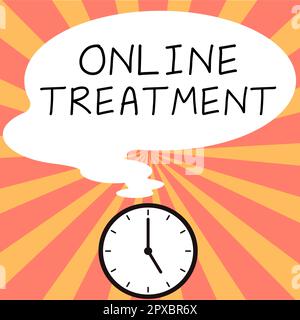 Conceptual caption Online Treatment. Conceptual photo delivery of ...