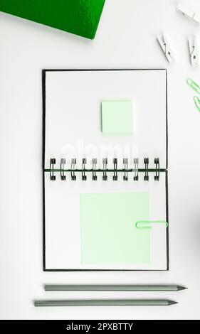 Image with school supplies, stickers, notebooks Important message Stock ...