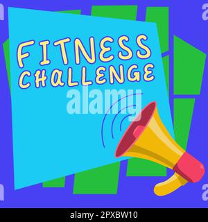 Handwriting text Fitness Challenge. Concept meaning condition of being ...