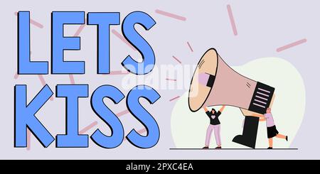 Handwriting text Lets Kiss, Business showcase Sign of love expressing ...